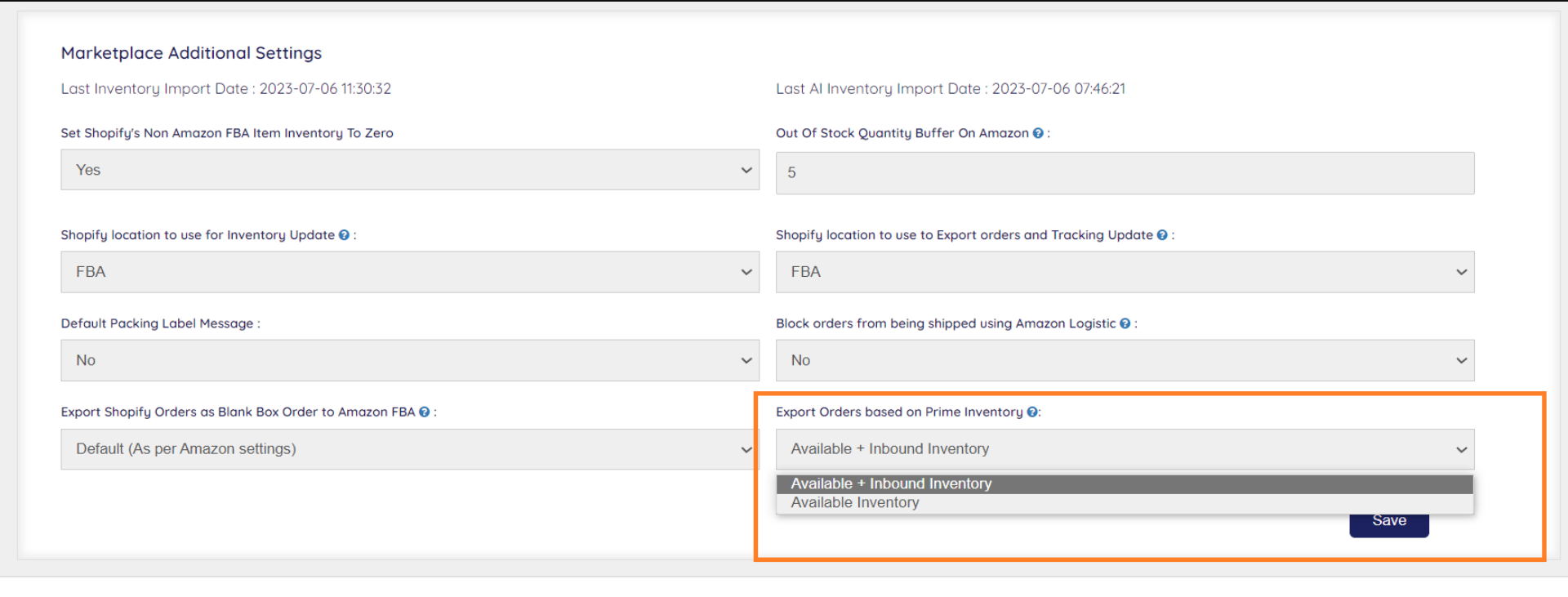 Prime Inventory via Amazon MCF by WebBee